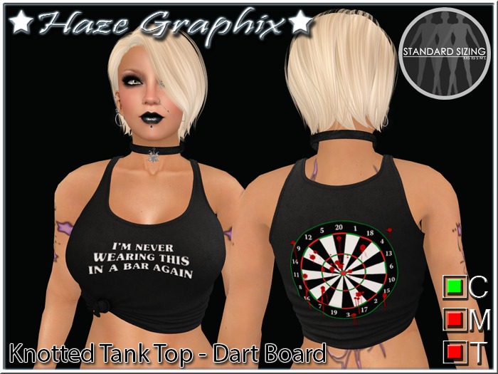 Second Life Marketplace - [HG] Mesh Knotted Tank - Dart Board