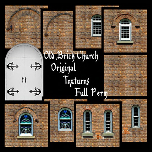 Second Life Marketplace - Old Brick Church Full Perm Textures