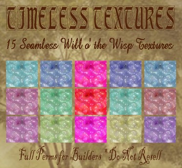 Second Life Marketplace - 15 Seamless Will o' the Wisp Timeless Textures