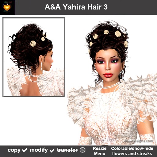 Second Life Marketplace - A&A Yahira Hair Auburn (Value Pack Color 3 ...