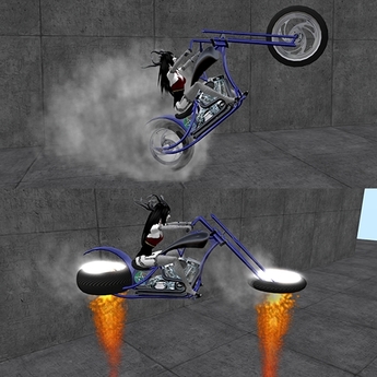 Second Life Marketplace - Xoph Chopper with pentacle (wiccan, bike ...