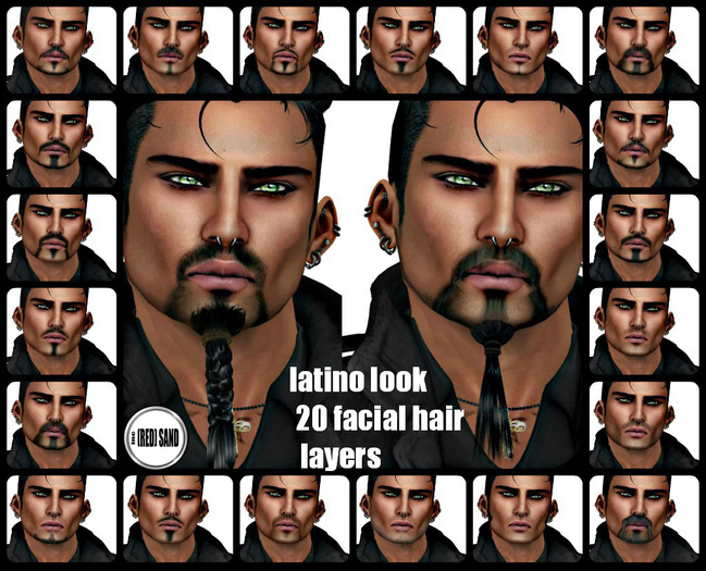 Second Life Marketplace - (red)sand_facial hair options Latino