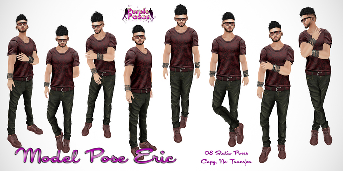Second Life Marketplace - PURPLE POSES ERIC - Male Poses