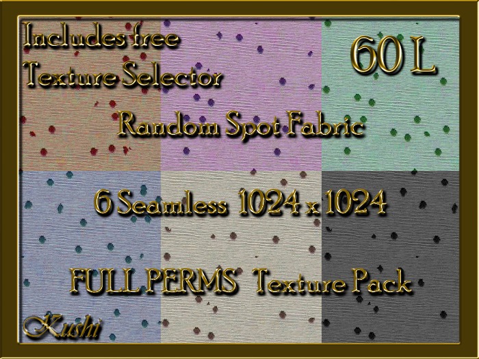 Second Life Marketplace - *Kushi* Random Spot Silk Fabric Seamless ...