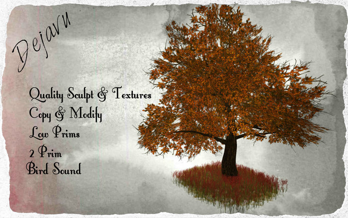 Second Life Marketplace Dejavu Autumn Flame Oak Tree