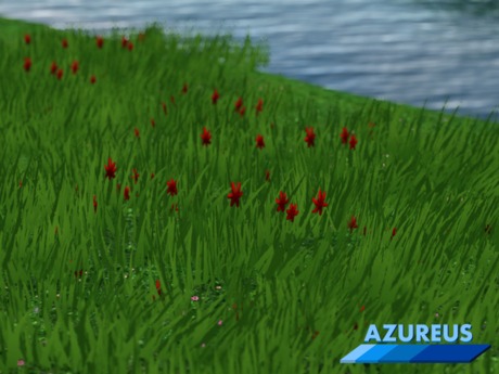 Second Life Marketplace - {Azureus} Half Prim Sparse Red Flower Field