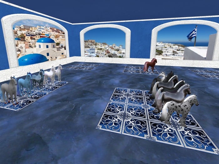 Second Life Marketplace - Greece Inspired Horse Skybox 60x60m 15prims