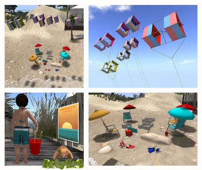 Second Life Marketplace - Beach Chair for Kids Blue Crab