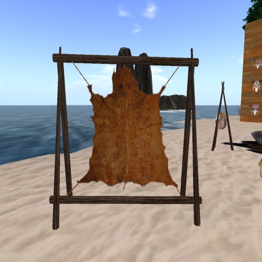 Second Life Marketplace - Native Styles Beaver pelt on tanning rack 11 ...