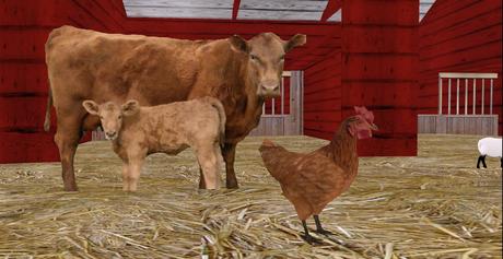 Second Life Marketplace - 12 Prim Barn Yard with animals