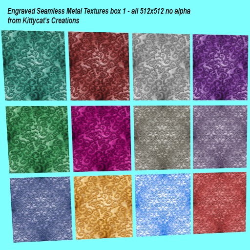 Second Life Marketplace - Engraved metal seamless box 1