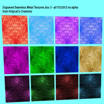 Second Life Marketplace - Engraved metal seamless box 3