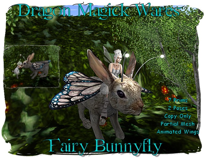 Second Life Marketplace - Dragon Magick Wares Fairy Bunnyfly With Poses Mesh