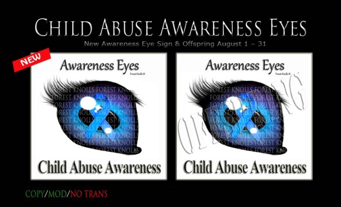 Second Life Marketplace - CHILD ABUSE AWARENESS EYE SIGNS