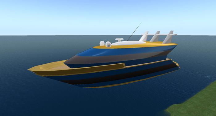 Second Life Marketplace - yatch 116 prims 2013 blu 100 ls