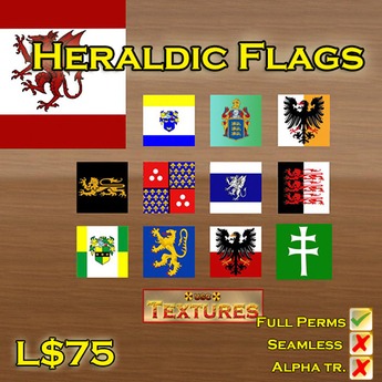 Second Life Marketplace - USC Textures - Heraldic Flags