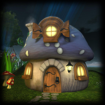 Second Life Marketplace - *FFC* Tiny Roomie Shroomie Cottage - Blue