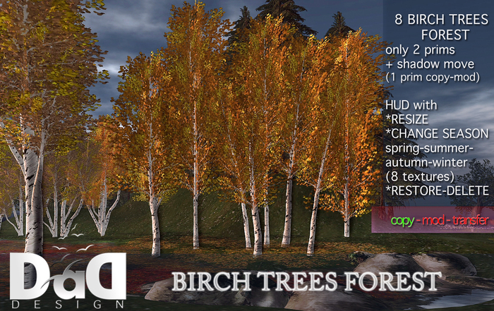 Second Life Marketplace - SILVER BIRCH TREES FOREST - COPY V. -UPDATE 3 ...