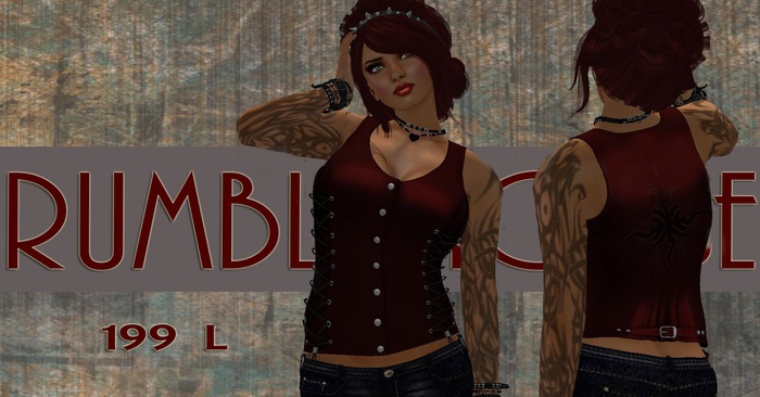 Second Life Marketplace - Rumble House Biker Chick Red