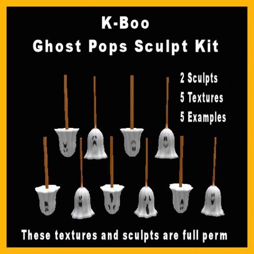 Second Life Marketplace - k-boo ghost pop sculpt kit