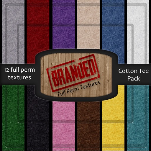 Second Life Marketplace - [Branded Textures] Cotton Tee Pack - HIGH ...