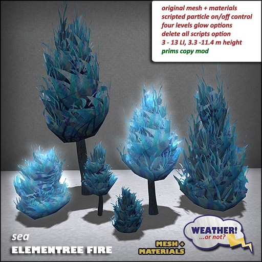 Second Life Marketplace - ElemenTree Fire - sea - by Weather! or not?