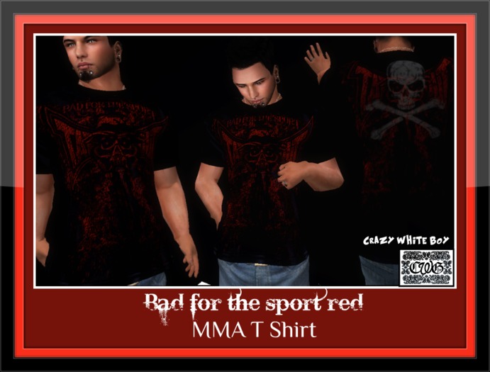 Second Life Marketplace - Bad for the sport Red MMA Mesh T shirt