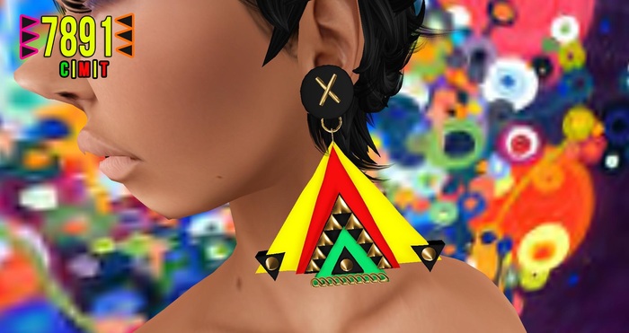 Second Life Marketplace - [7891.] Mahoyo Earrings - 1.0 (W\Resize)