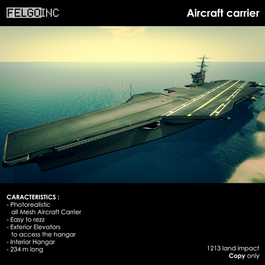 Second Life Marketplace - FELGO inc. // Aircarft carrier