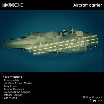 Second Life Marketplace - FELGO inc. // Aircarft carrier