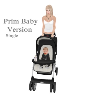 Second Life Marketplace - *LD* - Stroller Charme Gray/Red [PRIMBABY]