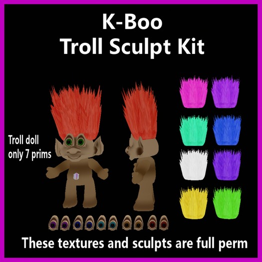 Second Life Marketplace - k-boo troll doll boxed