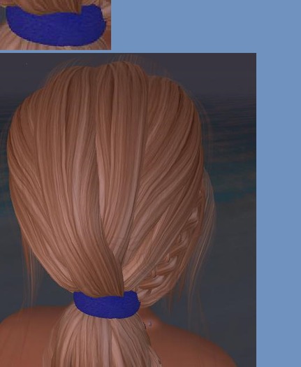 Second Life Marketplace - Blue Elastic Hair Band (with resizer script ...