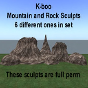 Second Life Marketplace - K-boo Mountain and rock boxed