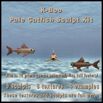 Second Life Marketplace - k-boo pale catfish sculpt kit