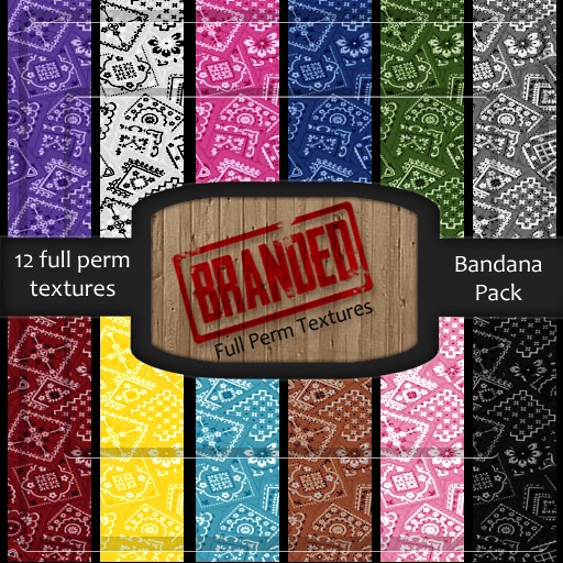 Second Life Marketplace - [Branded Textures] Bandana Pack - HIGH ...