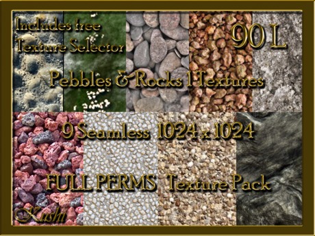 Second Life Marketplace - *Kushi* Pebbles & Rocks Pack1 Seamless ...