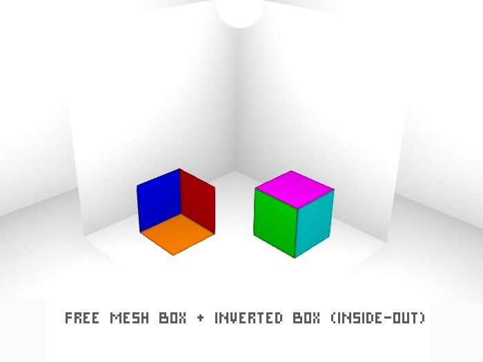 Second Life Marketplace - Mesh Box & Inverted Box (full perm,0.5 land ...