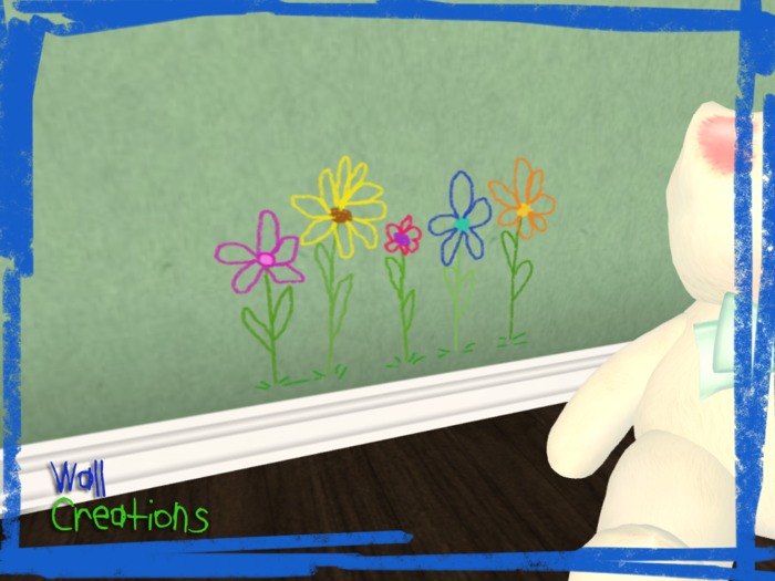Second Life Marketplace - Flowers Wall Drawing