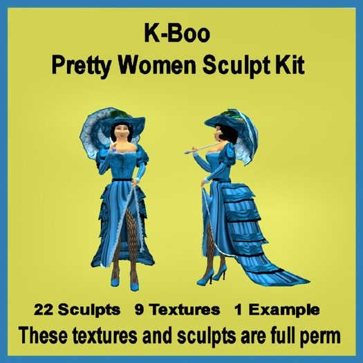 Second Life Marketplace - k-boo pretty women sculpt kit boxed