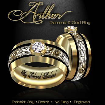 Second Life Marketplace - Exquisite Arthur Gold Ring