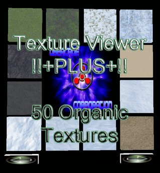 Second Life Marketplace - Texture Viewer + 50 Organic Textures [BOXED]