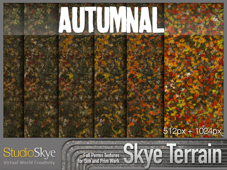 Second Life Marketplace - Skye Terrain Textures - Autumnal 80 x 2 Full ...