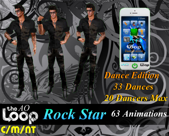 Second Life Marketplace - iAO - Male - Rock Star - Dance Hud