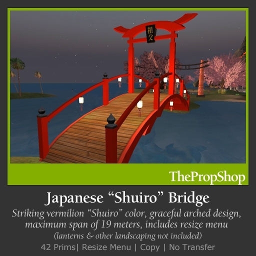 Second Life Marketplace - Japanese "Shuiro" Bridge