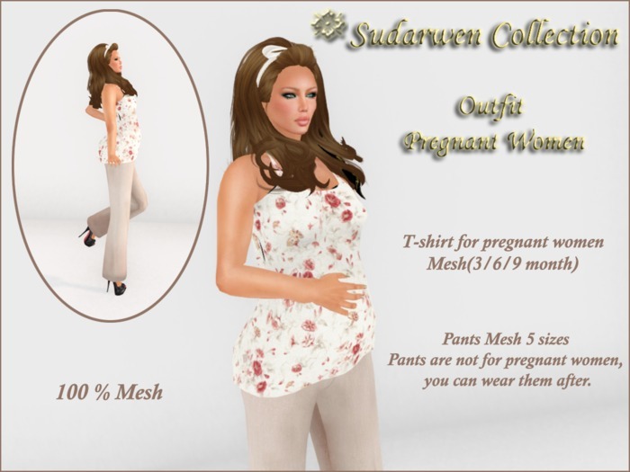 Second Life Marketplace - --SC-- Maternity T-shirt for pregnant women ...