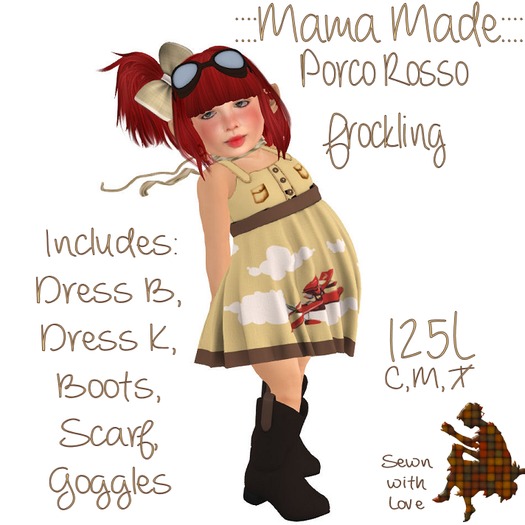 Second Life Marketplace - ::::Mama Made::::Porco Rosso Frockling boxed