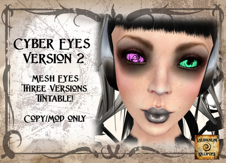 Second Life Marketplace - Cyber eyes V2 - Tintable!