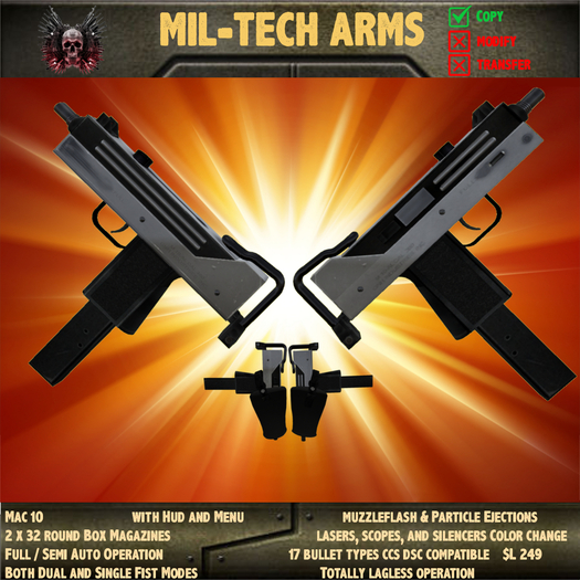 Second Life Marketplace - -=MTA=- Dual Mack 10's (Boxed)