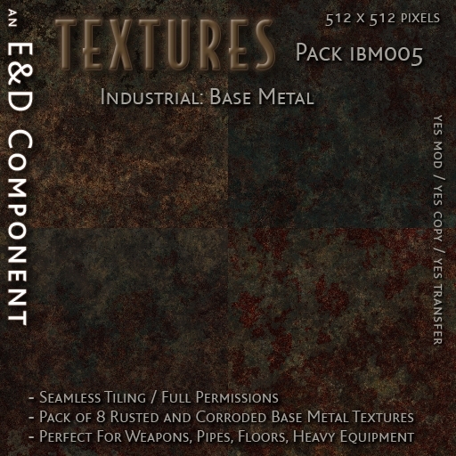 Second Life Marketplace - [IBM005] 8 Industrial Base Metal / Steel ...